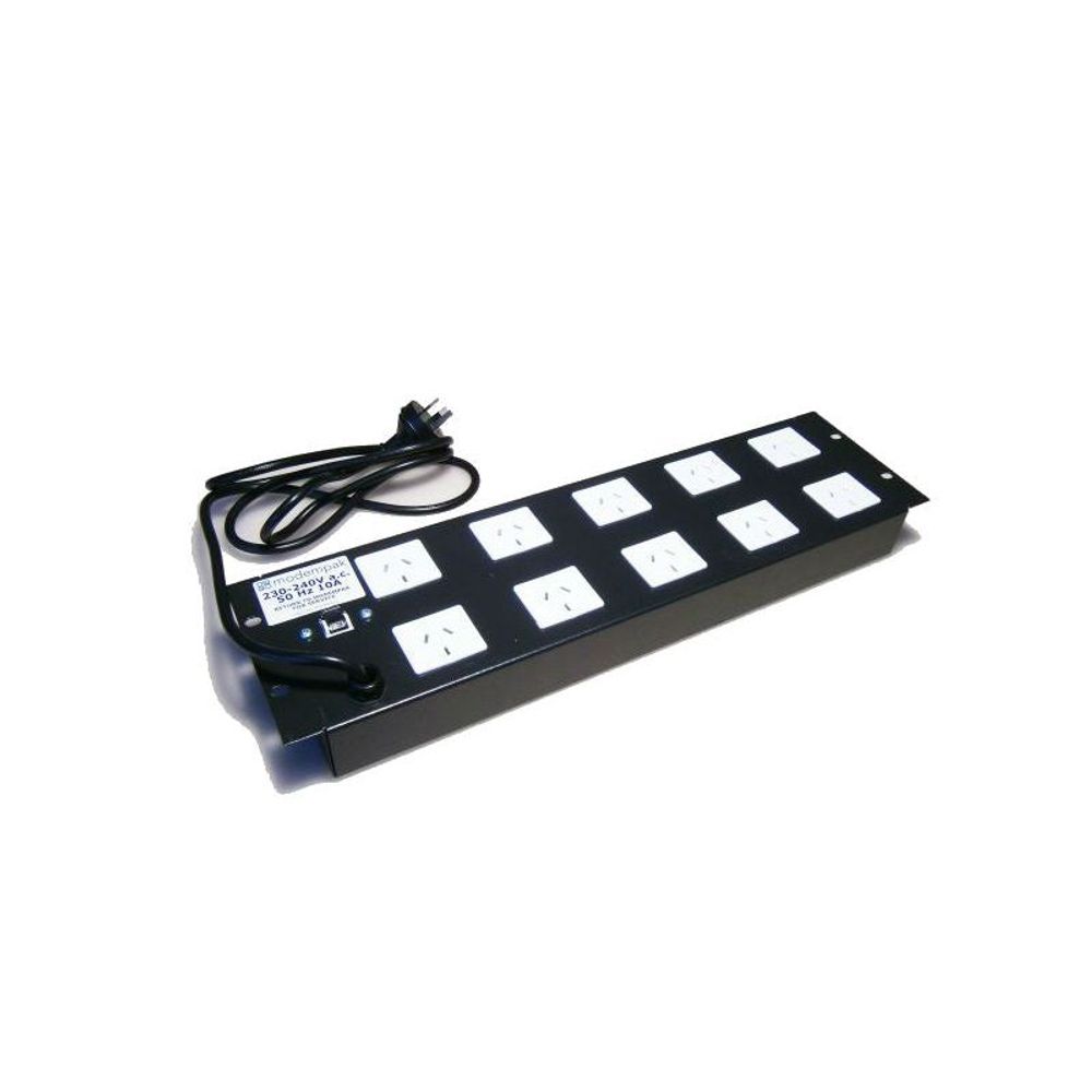 11290102 - Modempak PWR Rail 10 Way 10A 2RU | Essential Security Supplies