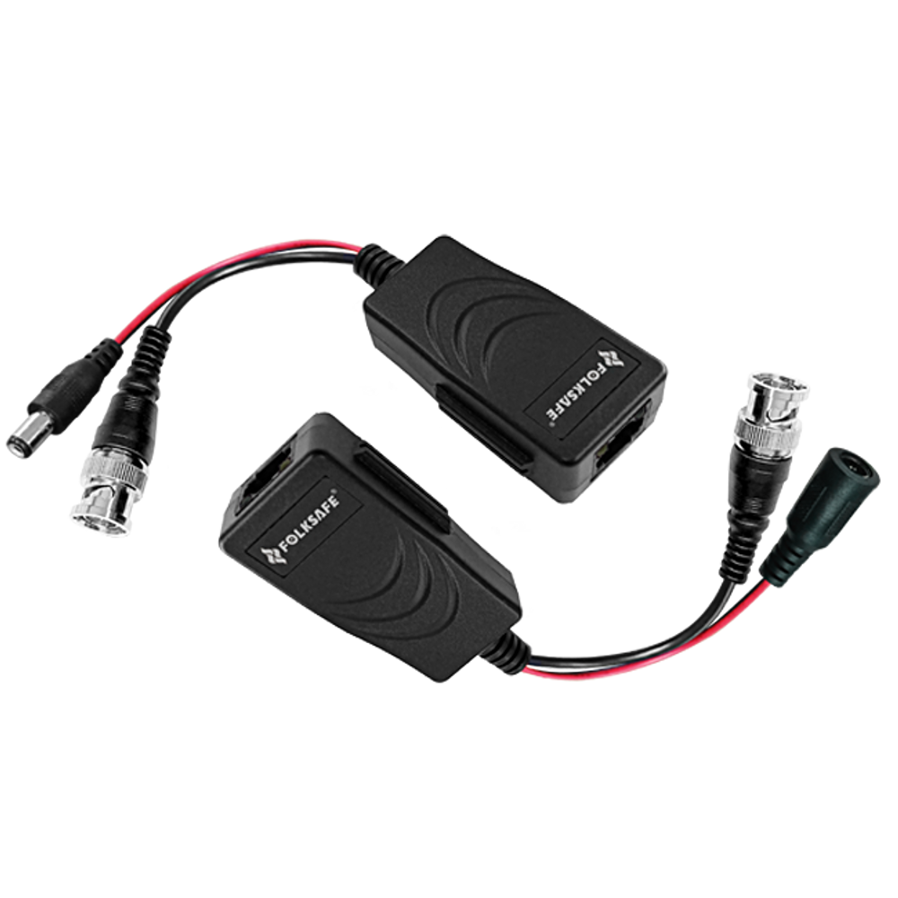 Folksafe - Passive CVI Balun with flying lead, RJ45, Video & Power - P ...