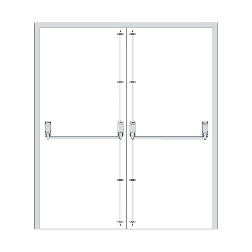 EXI284-SIL - EXIDOR Double Non-Rebated Panic Exit Device | Essential ...