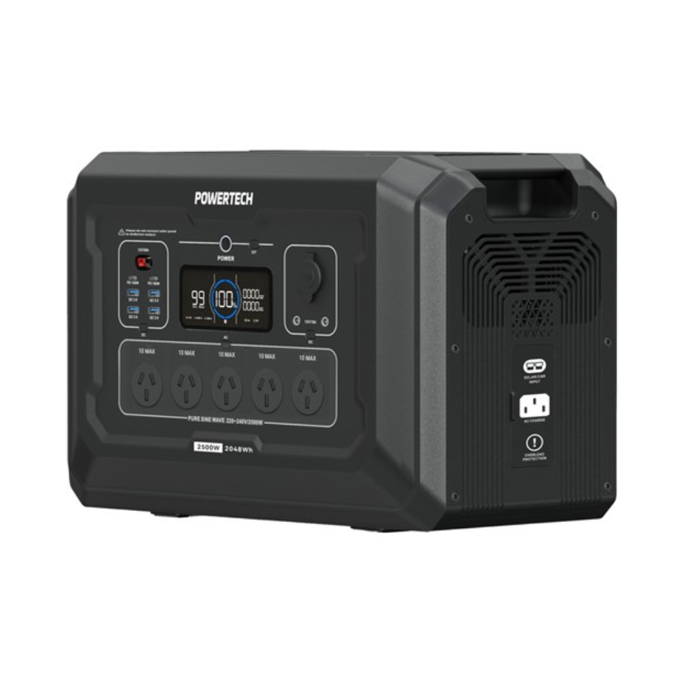 MB4104 - PowerTech 2500W 2048WH Power Station | Essential Security Supplies