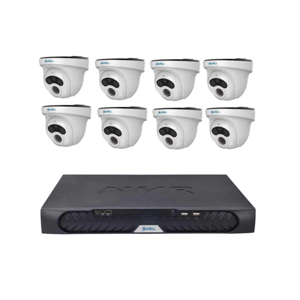 Surveillance Kit 6 - Sunell 16ch NVR 2TB with 8x Sunell 4MP Dome Camer ...