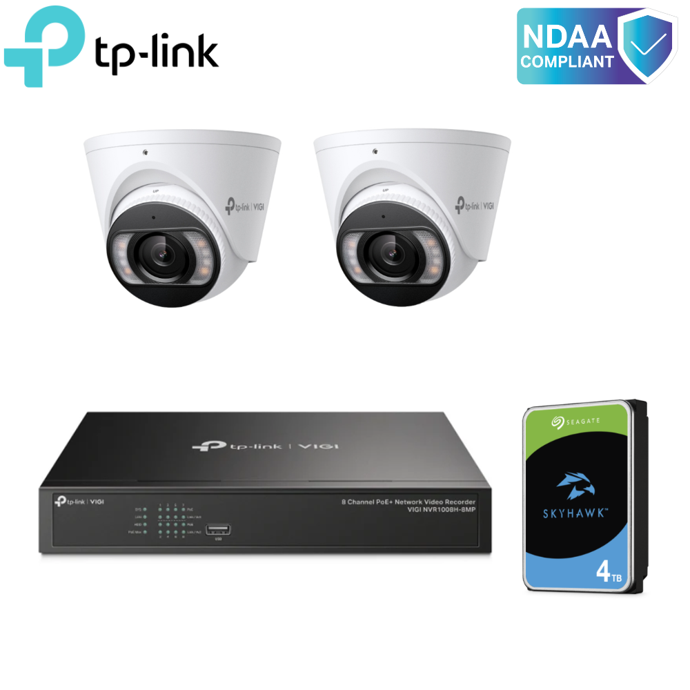 TPL-Kit8-5M2T-4TB - TP-Link 8ch Surveillance Kit 4TB & 2x 5MP Active D ...