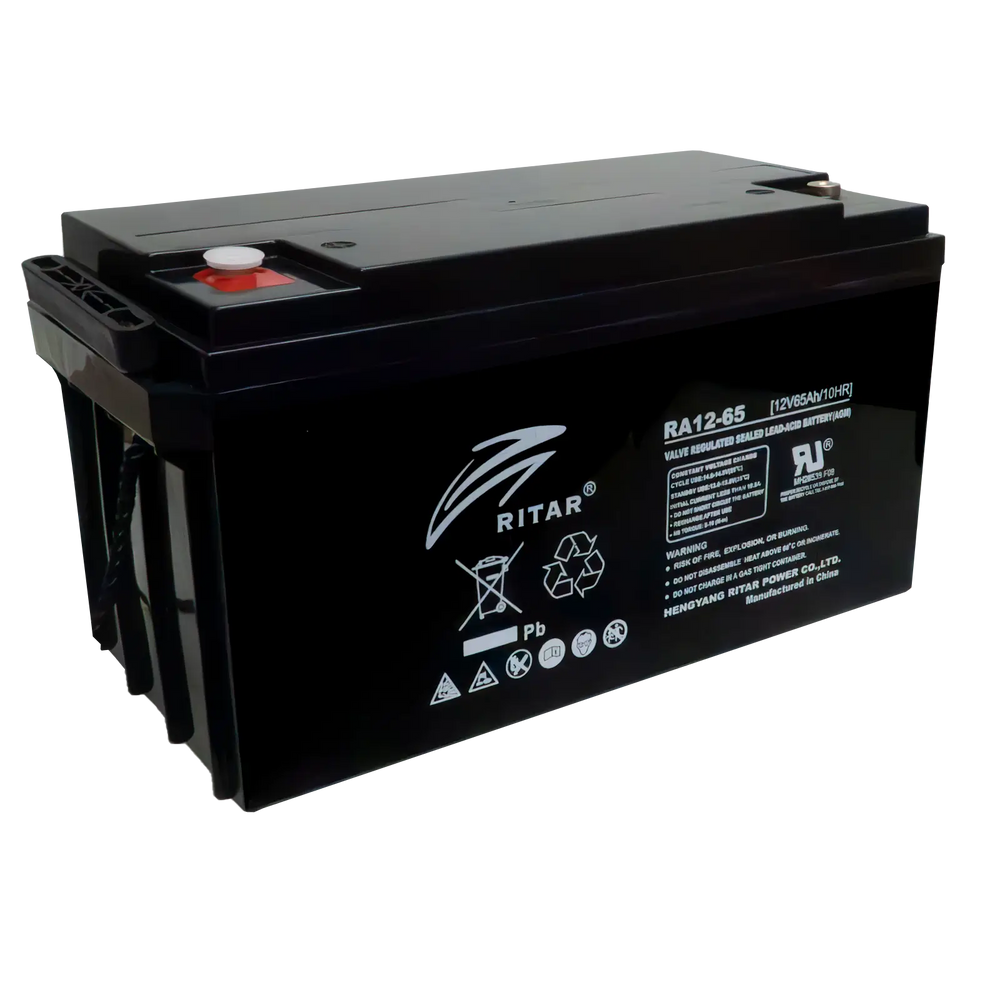 RA12-65 - Ritar - 12VDC 65Ah Sealed Lead Acid Battery - F11 Terminals ...