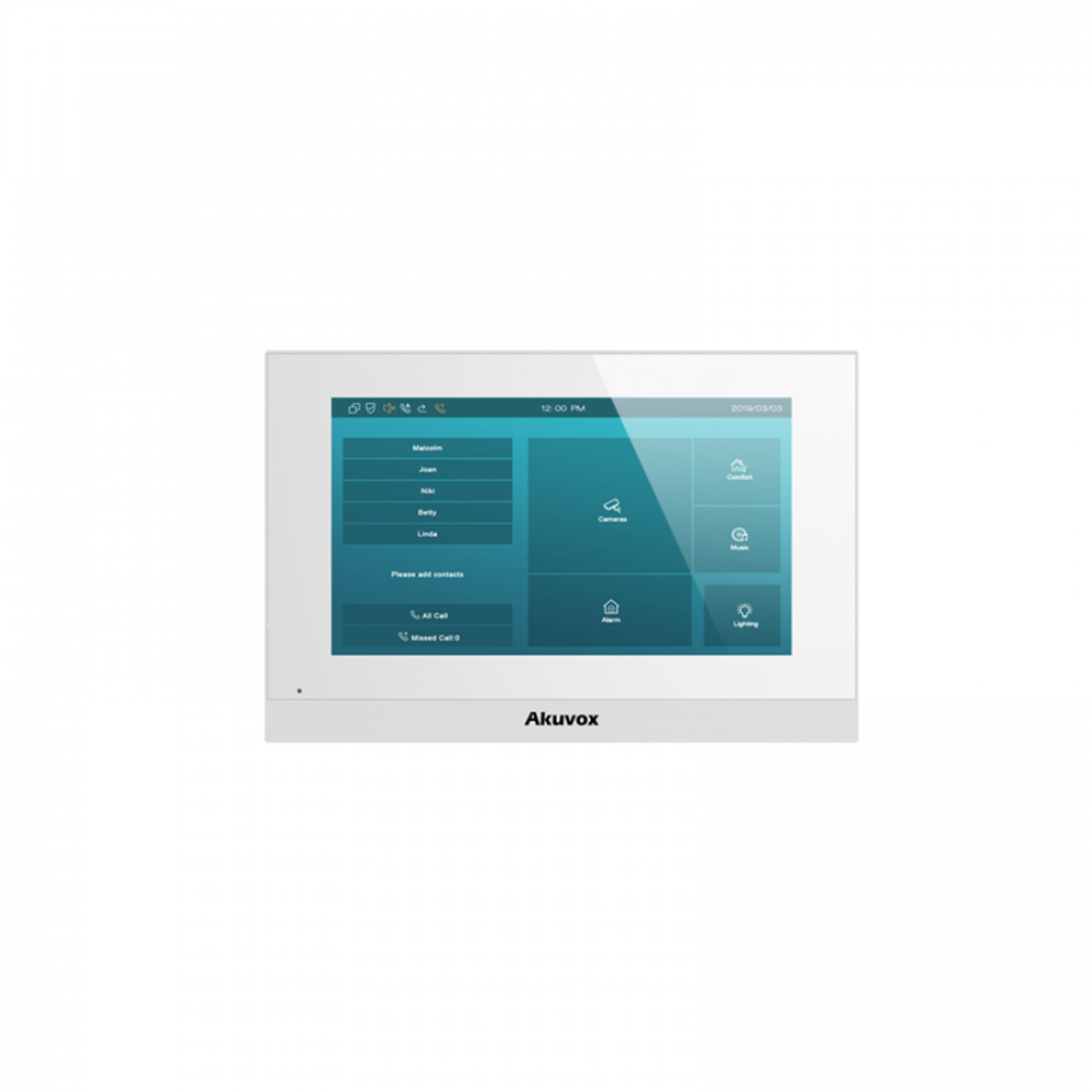 C313W-White - Akuvox 7" indoor monitor- Standard version+ Wifi-White ...