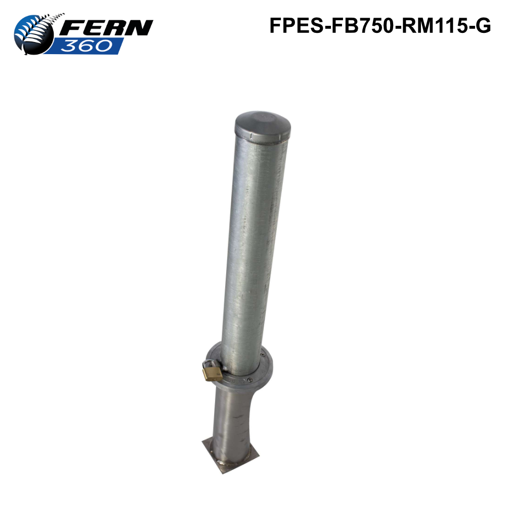 FPES-FB750-RM115-G - FERN360 Galvanised Bollard Removable - 115mm Diam ...