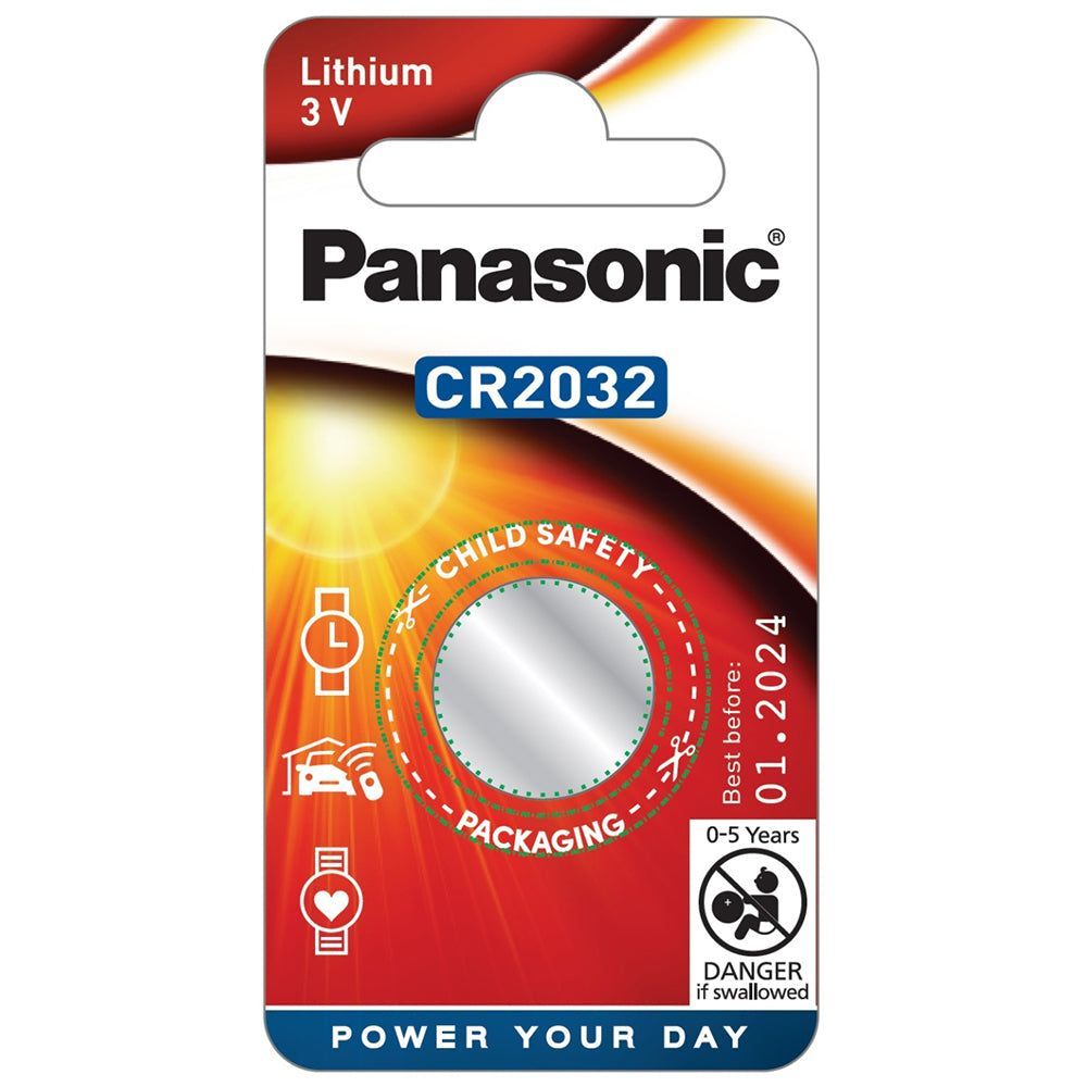 CR-2032PG-1B - Panasonic 3V Battery Lithium Coin Button Cell 2032 1pk ...