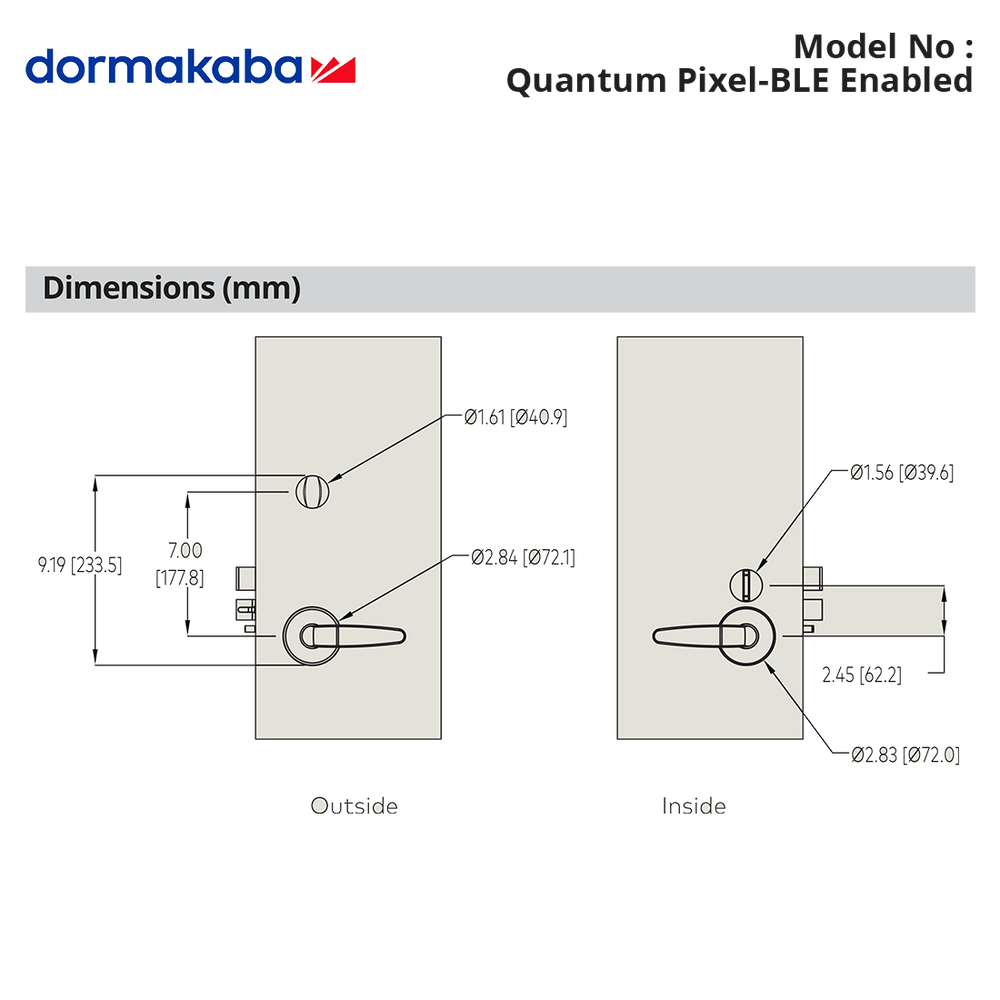 Quantum Pixel-BLE Enabled - dormakaba - Saflok Quantum Pixel (Bluetoot | Essential Security Supplies