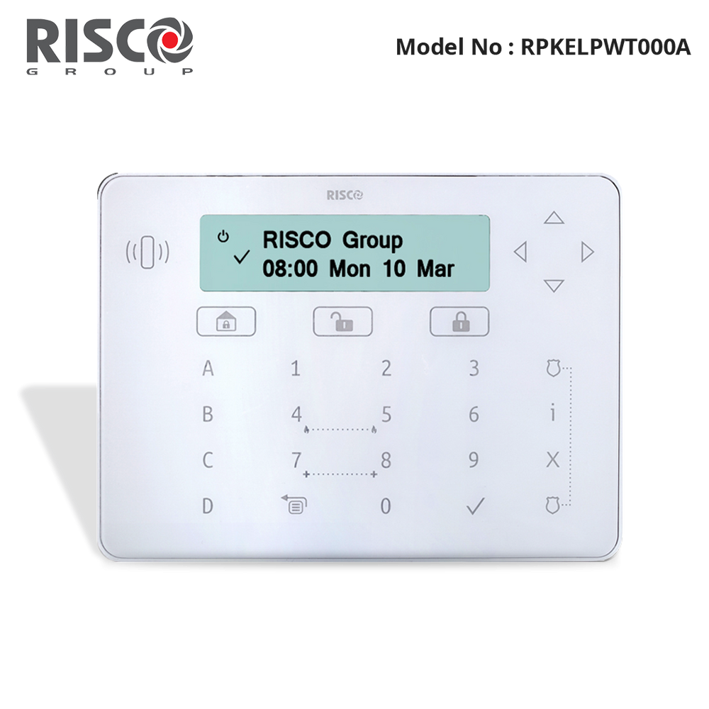 RPKELPWT000A - Risco - Elegant Touch Keypad, White, built-in Prox + 2x ...